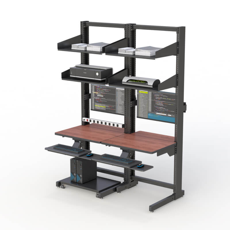 Dual-Station Modular Workstation | Versatile & Ergonomic Design